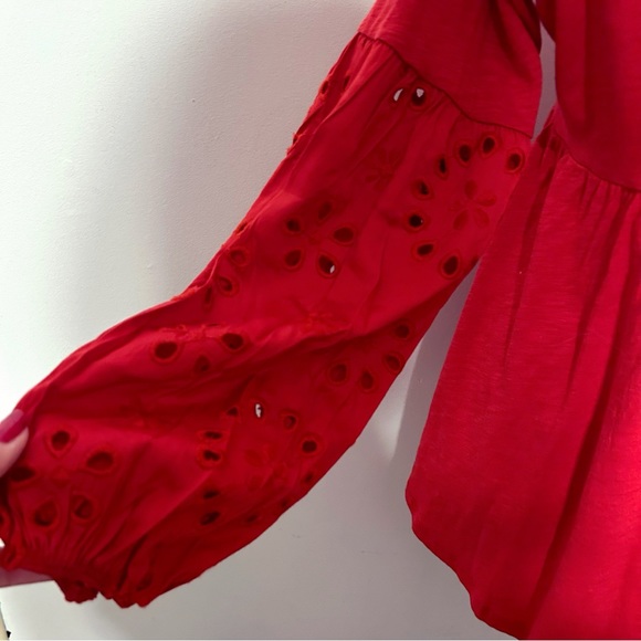 torrid | Tops | Torrid Tiered Red Top With Detailed Sleeves | Poshmark